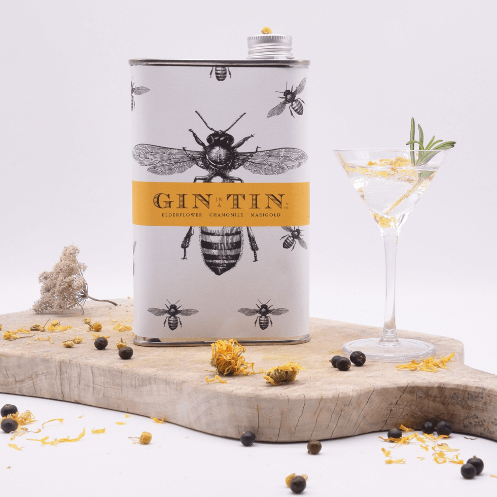 THE BEAUTIFUL BEE TIN – FULL OF DELICIOUS GIN NECTAR – Gin In A Tin