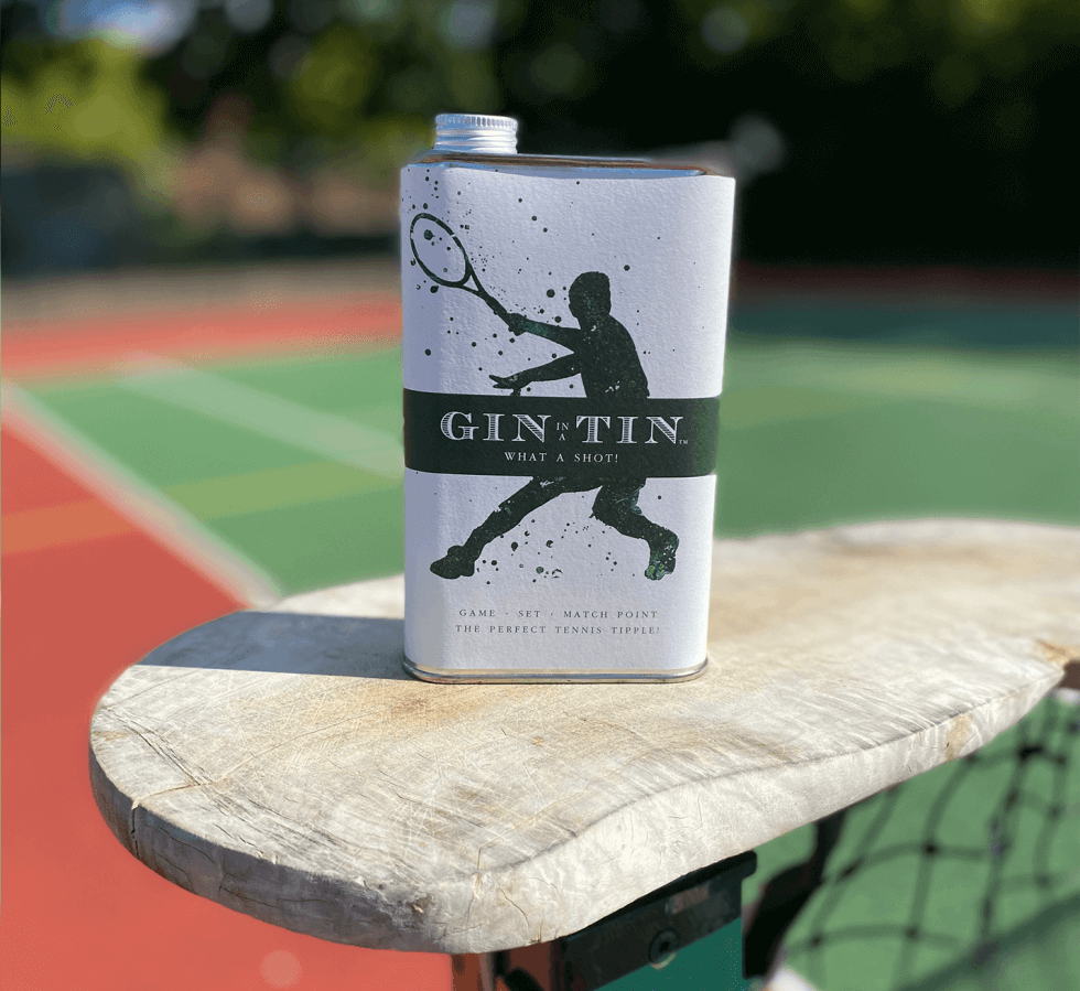 WHAT A SHOT – THE PERFECT TENNIS TIPPLE – Gin In A Tin